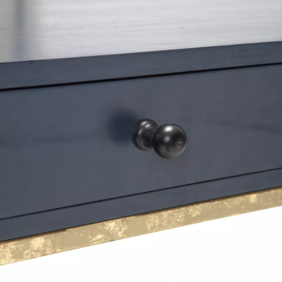 Navy Blue/Gold Console Table – Curator's Cart