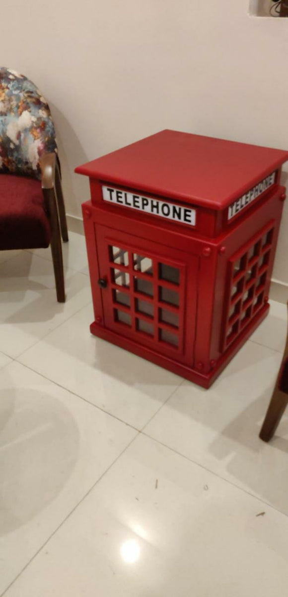 Telephone booth side table – Curator's Cart